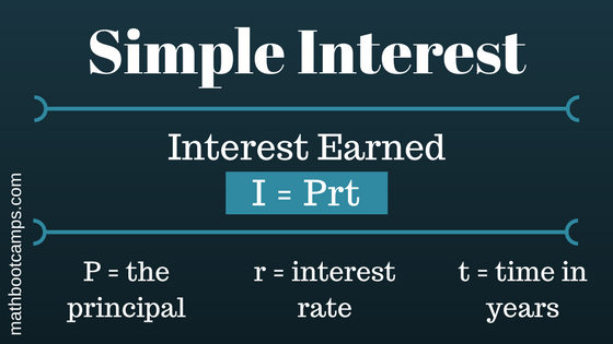 Simple Interest Formula And Examples Mathbootcamps